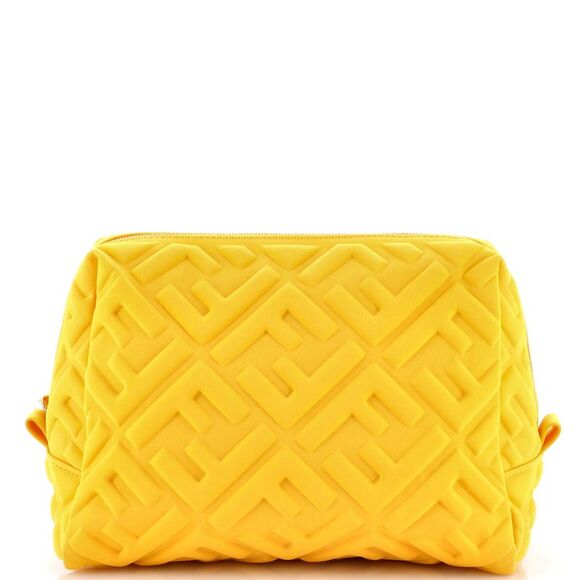 Fendi | Bags | Fendi Ff 974 Cosmetic Pouch Zucca Lycra Large Yellow ...